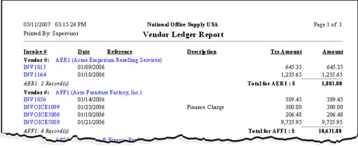 AccountMate: Sample Reports