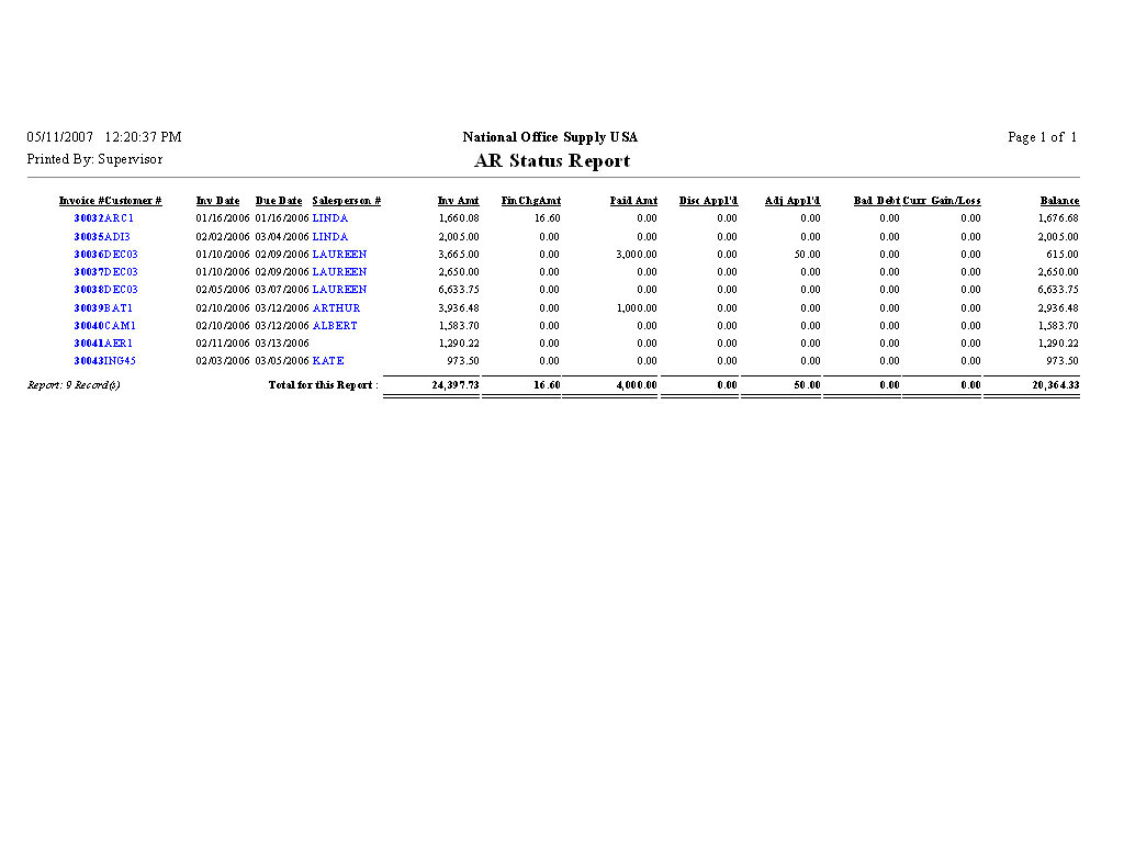 AccountMate: Sample Reports