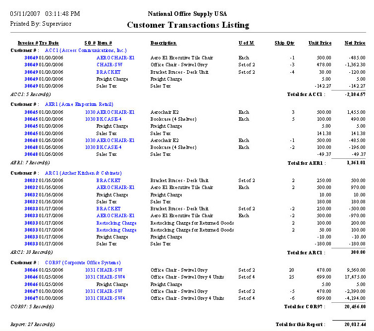 AccountMate: Sample Reports