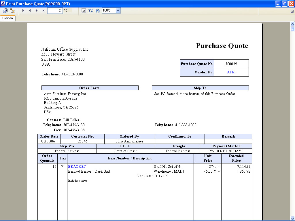 AccountMate 7 for SQL and Express Data Reports
