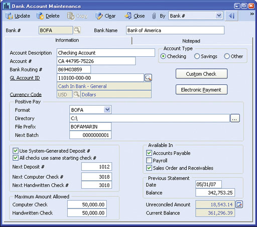 AccountMate 7 for SQL and Express: BR
