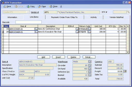 AccountMate 7 for SQL and Express: RV