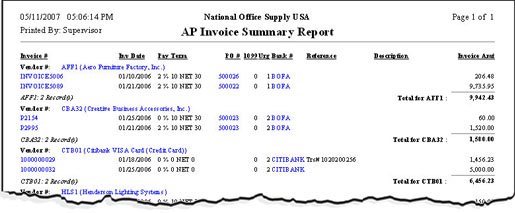 AccountMate: Sample Reports